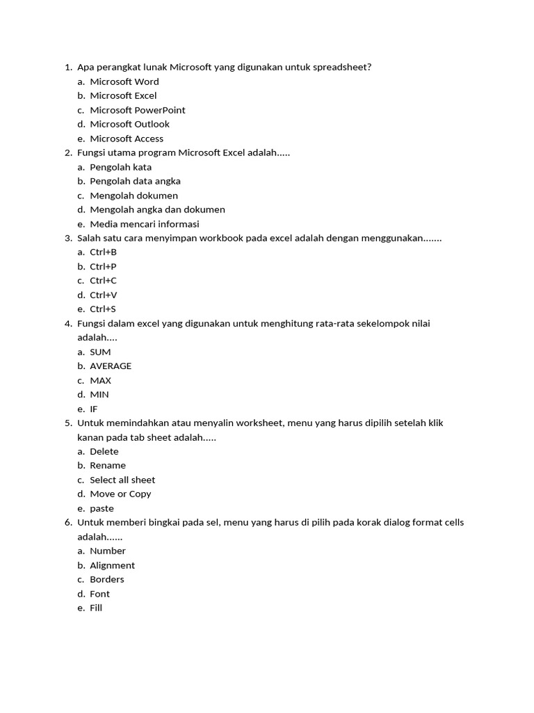Kisi-Kisi Soal MP Pilihan | PDF