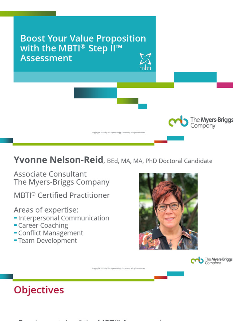 Boost Your Value Proposition With The MBTI StepII Assessment Slides | PDF