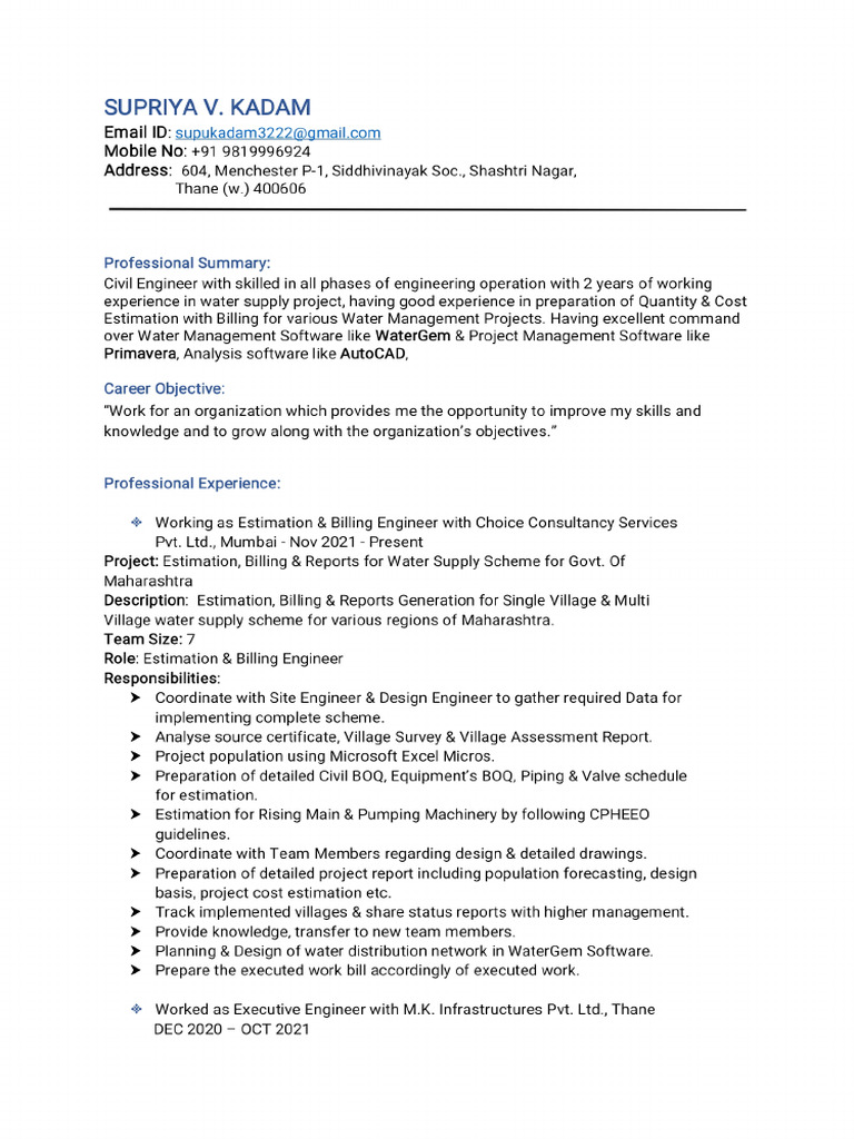 Supriya May Updated Resume (1) - 1-3 | PDF