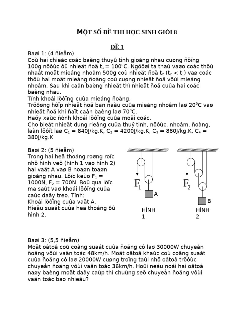 10 de Thi HSG Lí 8 | PDF