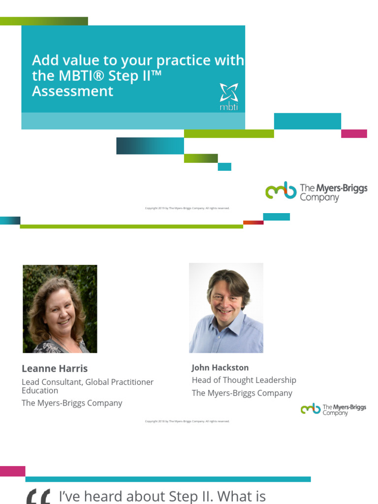 MBTI Step II | PDF