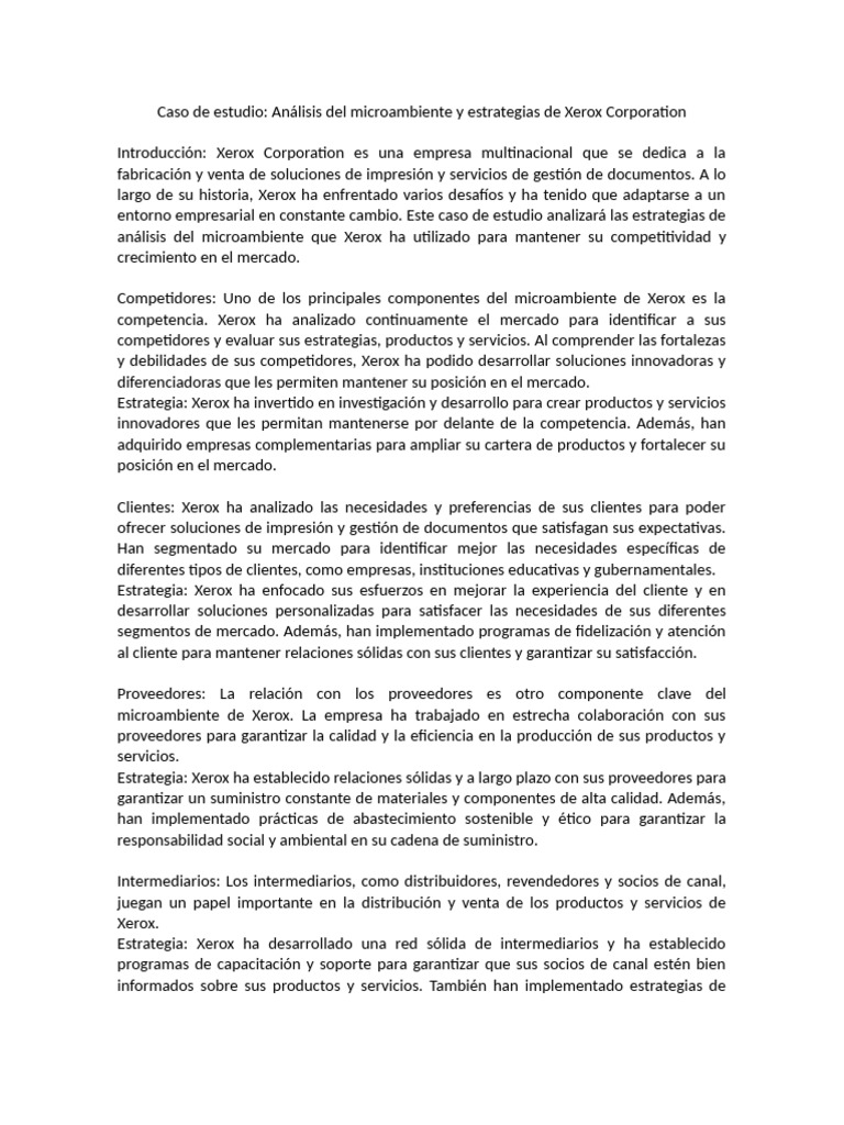 Caso Xerox | PDF