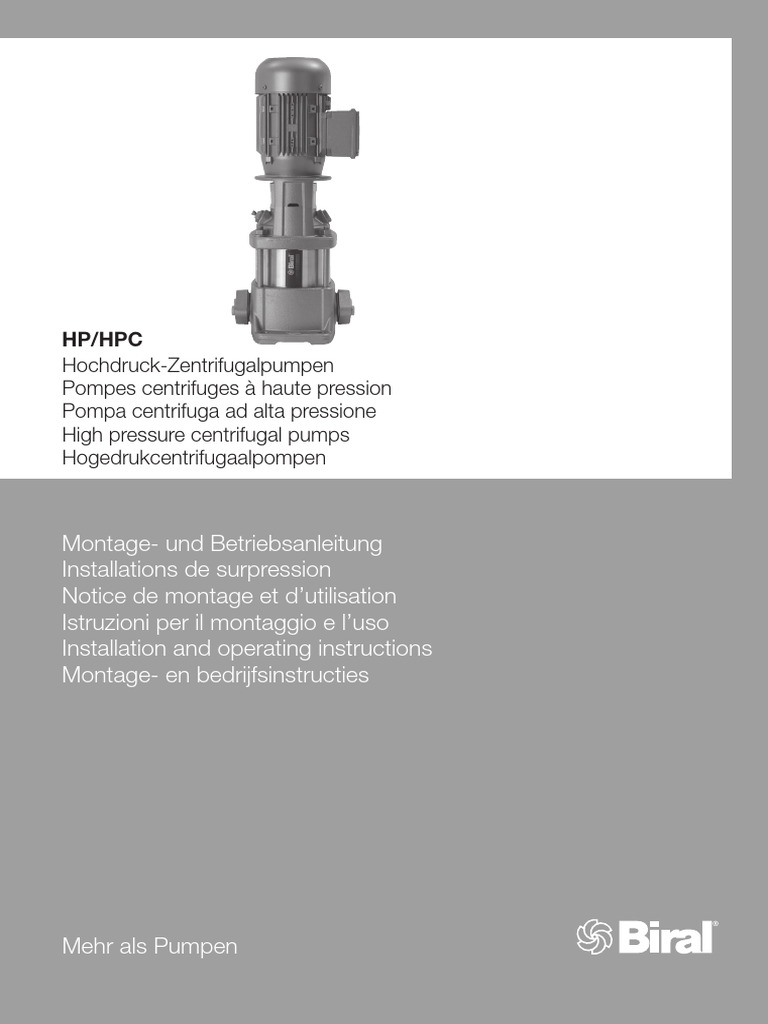 Montage - Und Betriebsanleitung HP HPC | PDF
