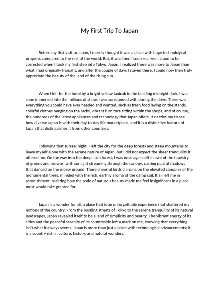 My First Trip To Japan | PDF