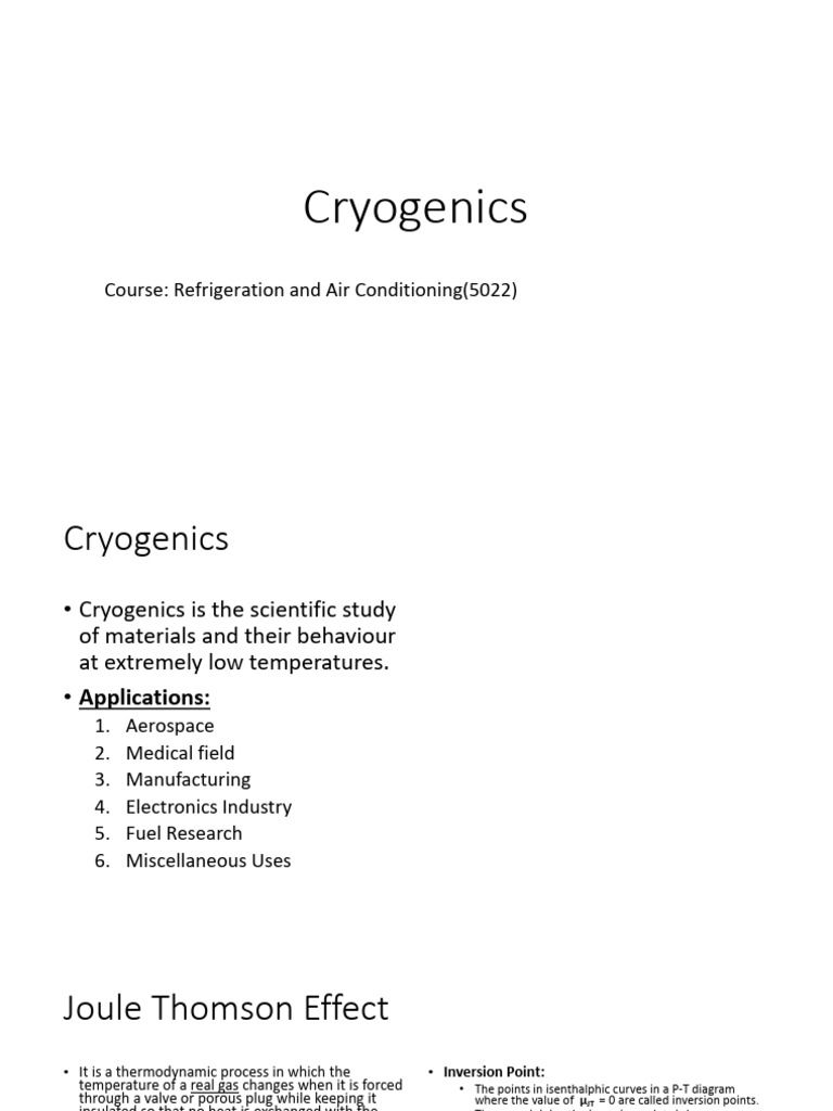 Cryogenics | PDF