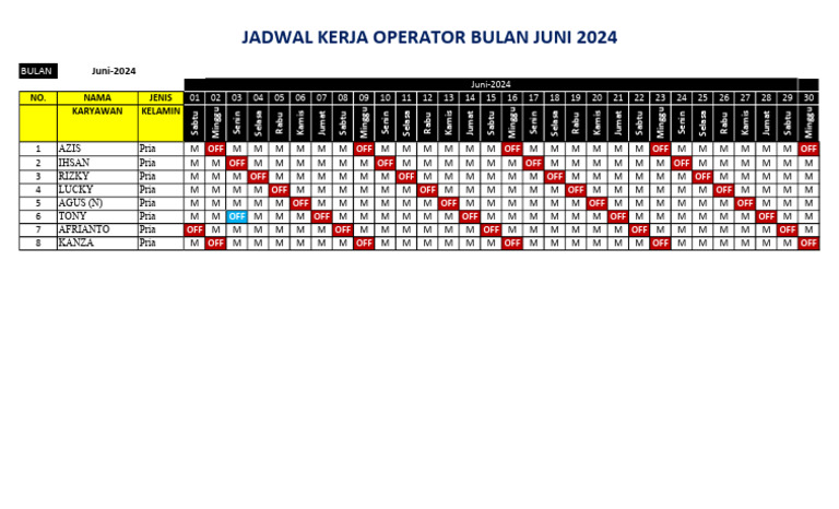 Jadwal Juni 2024 - 2 | PDF