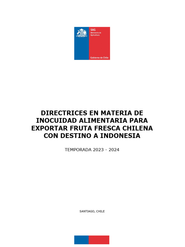 Directrices Exportaciones Fruta Fresca A Indonesia - 2023 2024 (2024 10 08) | PDF