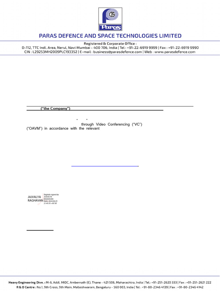 Encl.: As Above: Jajvalya Raghavan | PDF