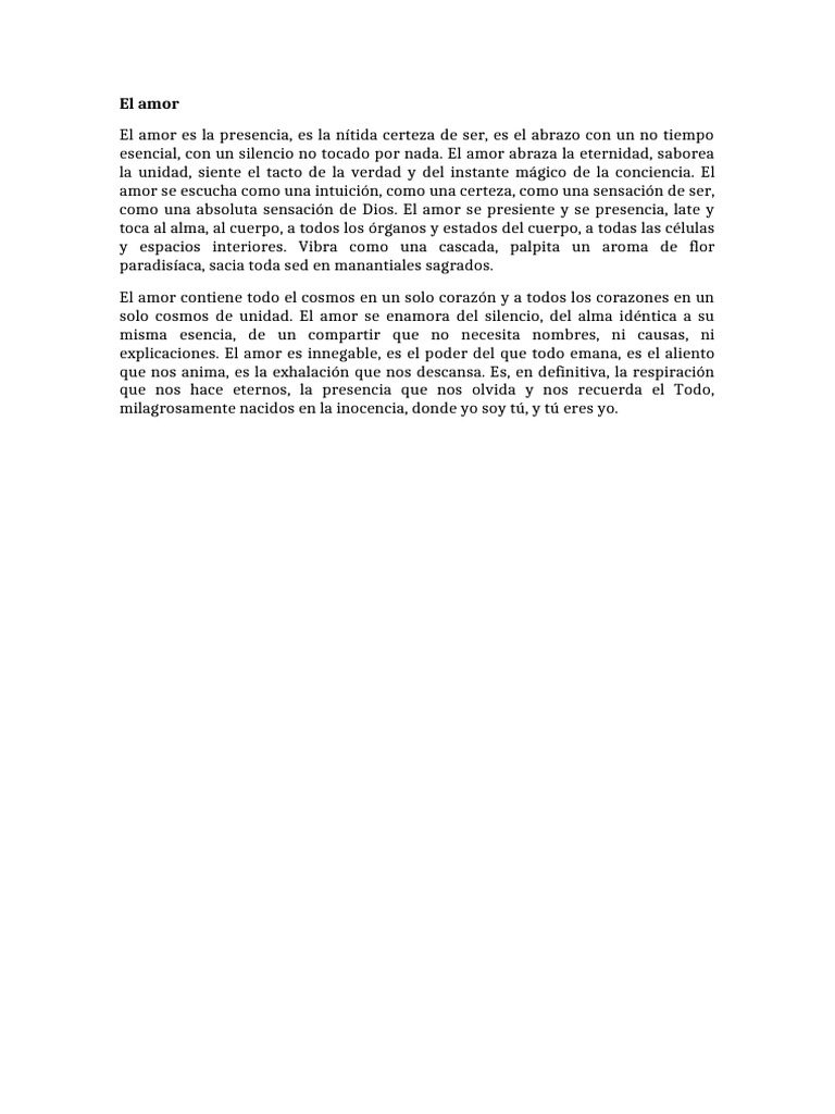 El Amor | PDF