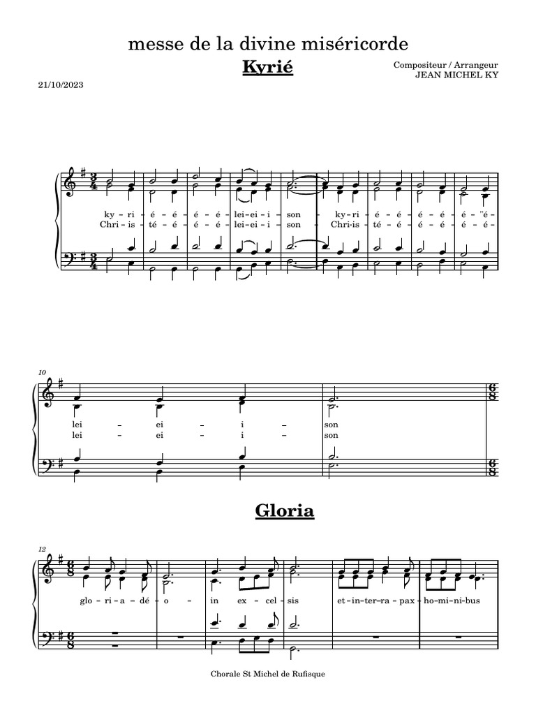 Messe de La Divine Miséricorde Partition | PDF