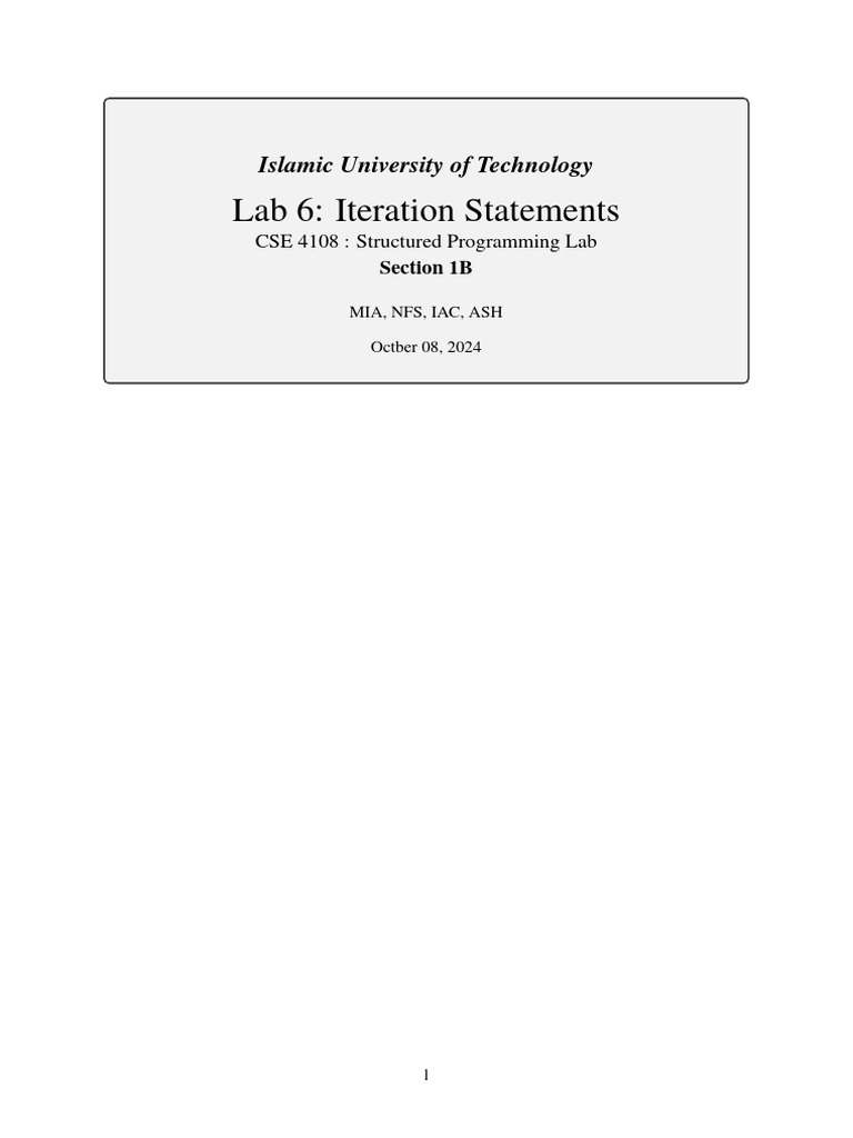 CSE - 4108 - Lab6 - 1B Herok Sir | PDF