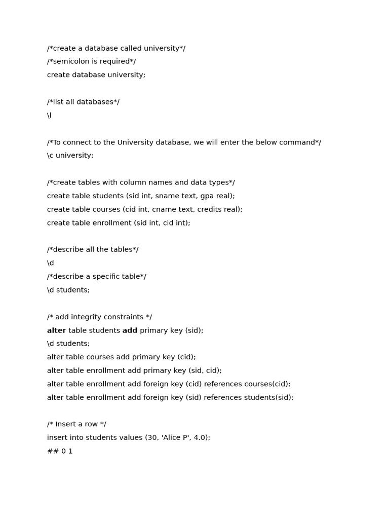 Sql Script Day 1 Pdf
