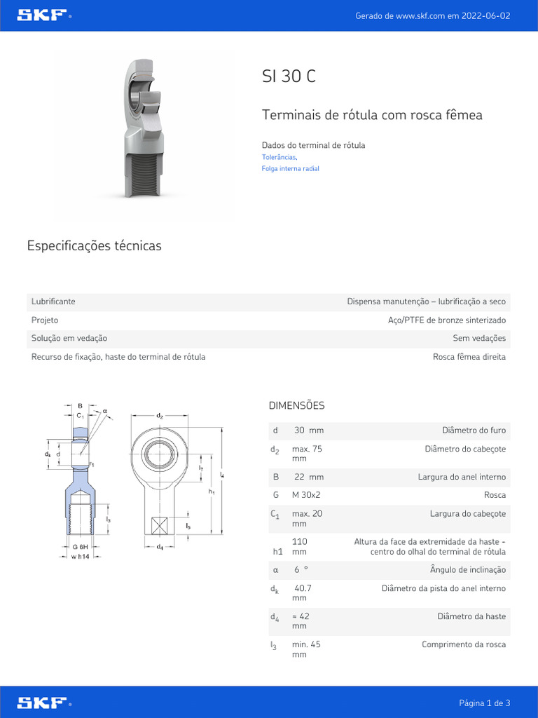 Terminais de Rótula Com Rosca Fêmea | PDF