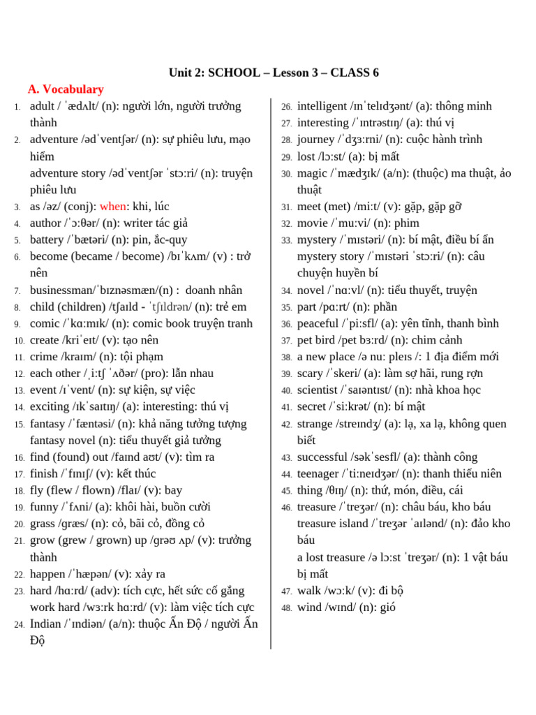 Unit 2 Lesson 3 | PDF