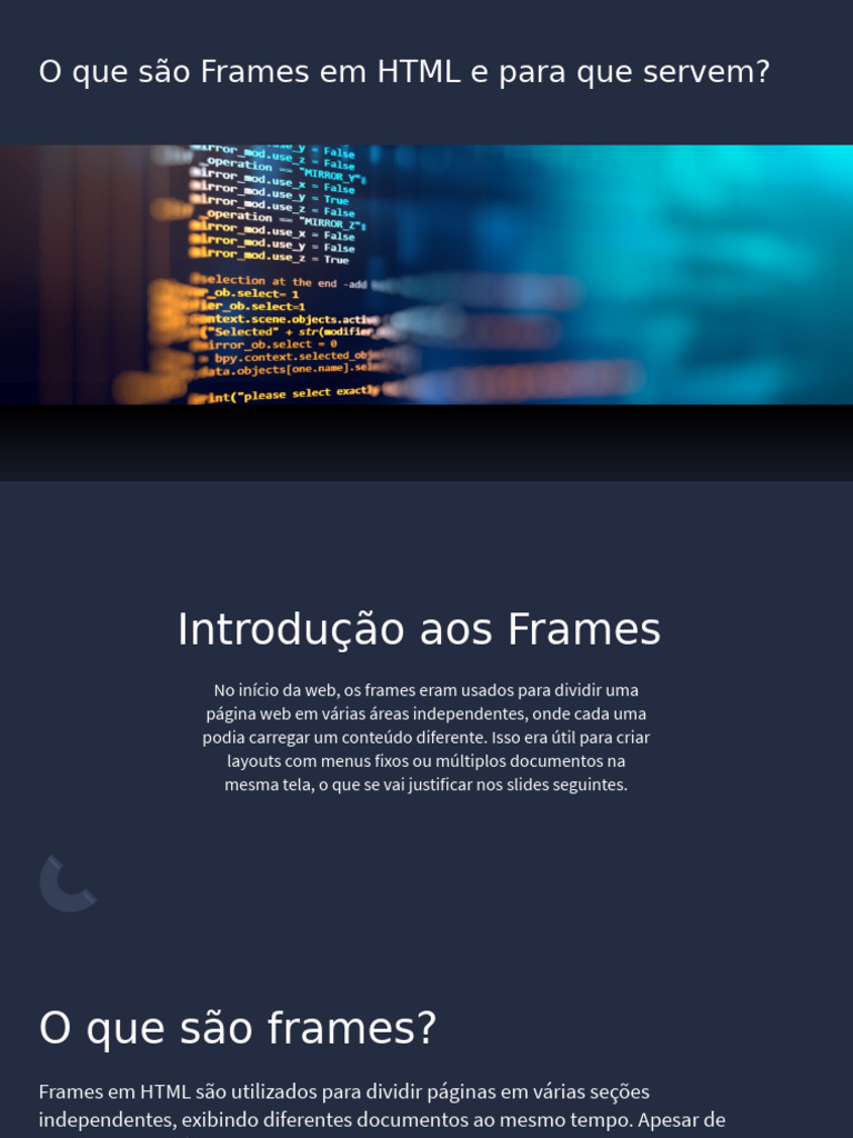 O Que São Frames em HTML | PDF