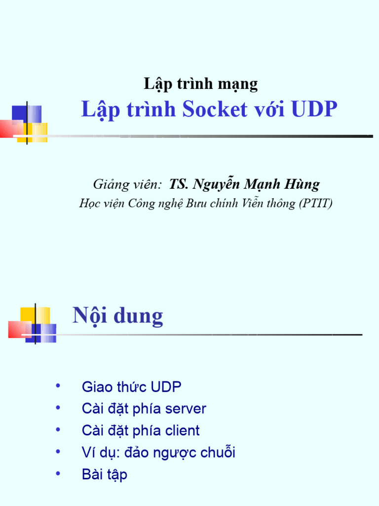b06 LTM Lap Trinh Socket Voi UDP | PDF