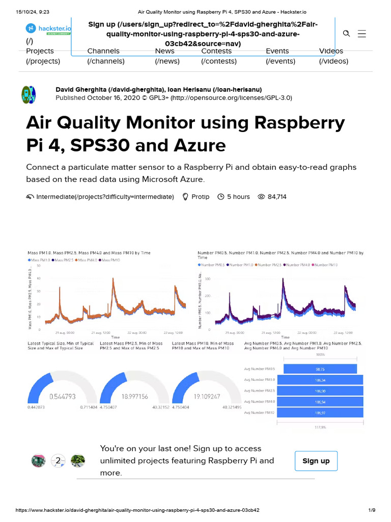 Air Quality Monitor Using Raspberry Pi 4, SPS30 and Azure - Hackster ...