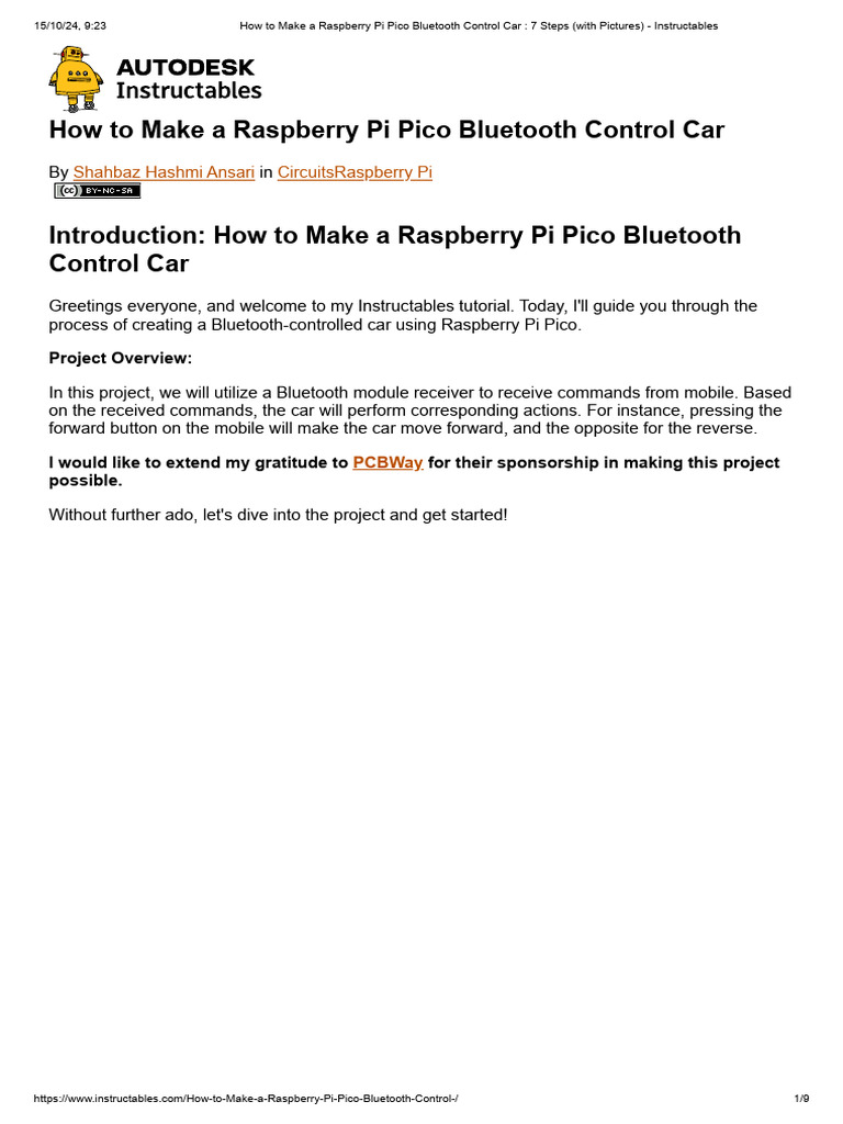 How To Make A Raspberry Pi Pico Bluetooth Control Car - 7 Steps (With Pictures) - Instructables ...