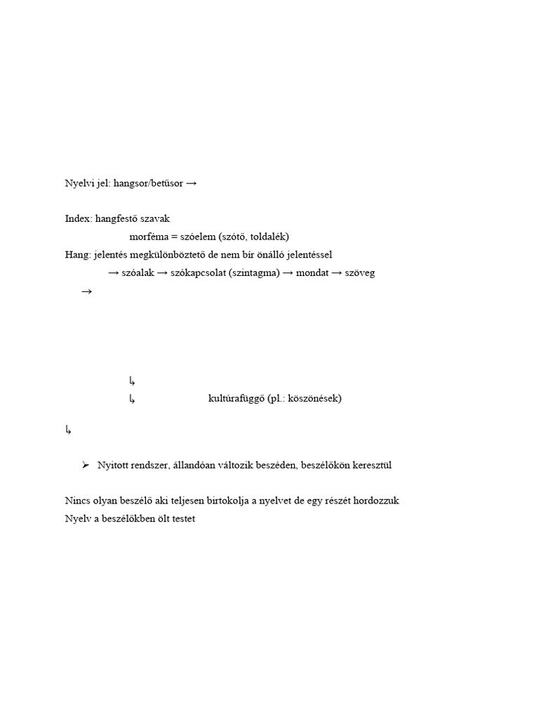 Nyelv Mint Jelrendszer | PDF