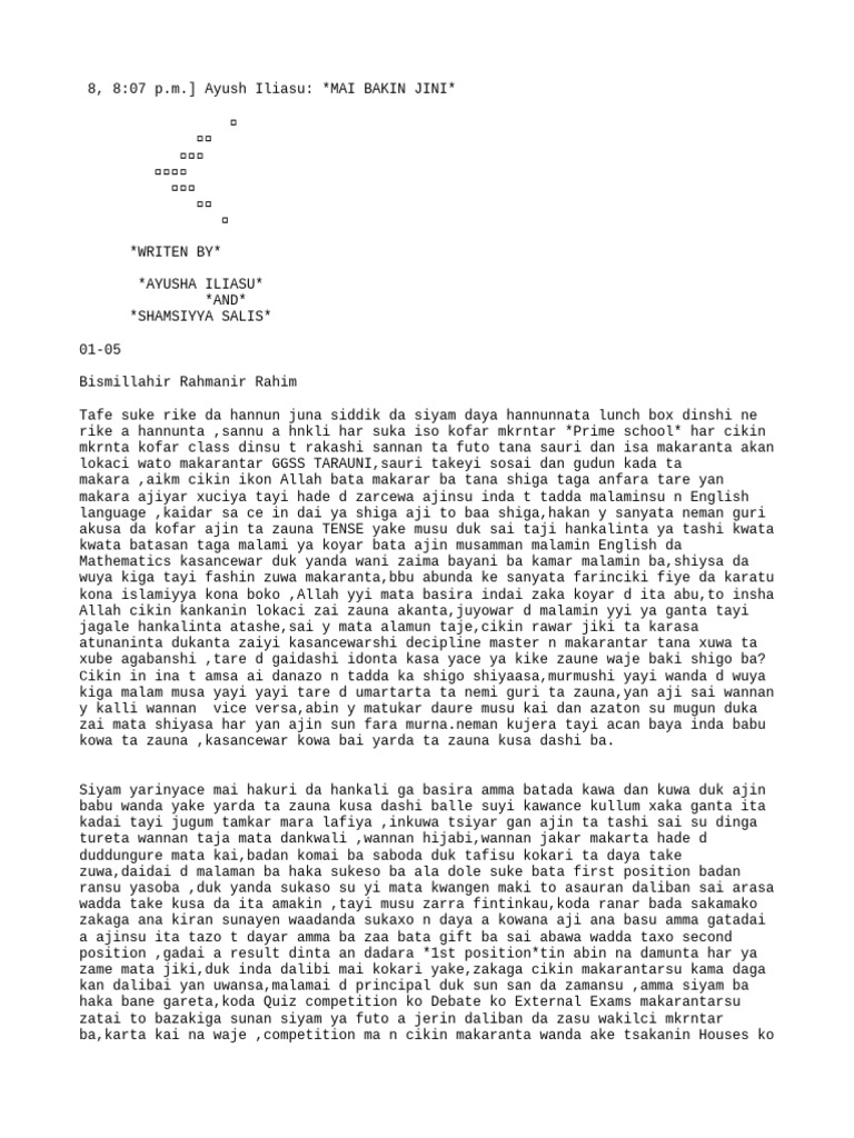 Mai Bakin Jini 167 Pages | PDF