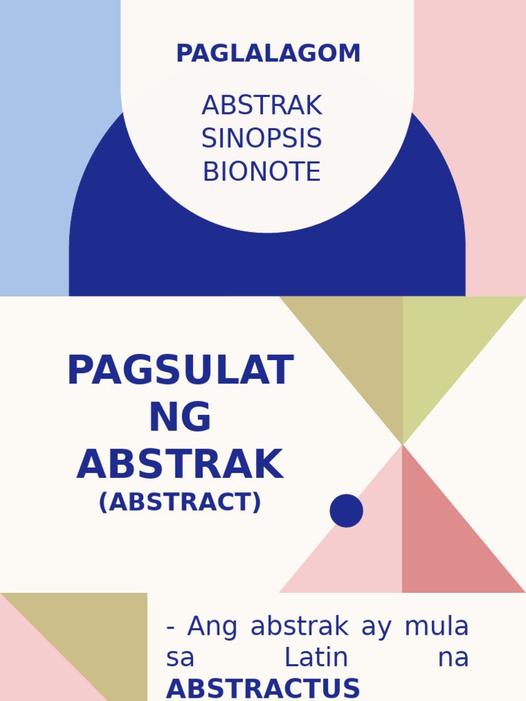 Pagsulat NG Abstrak | PDF