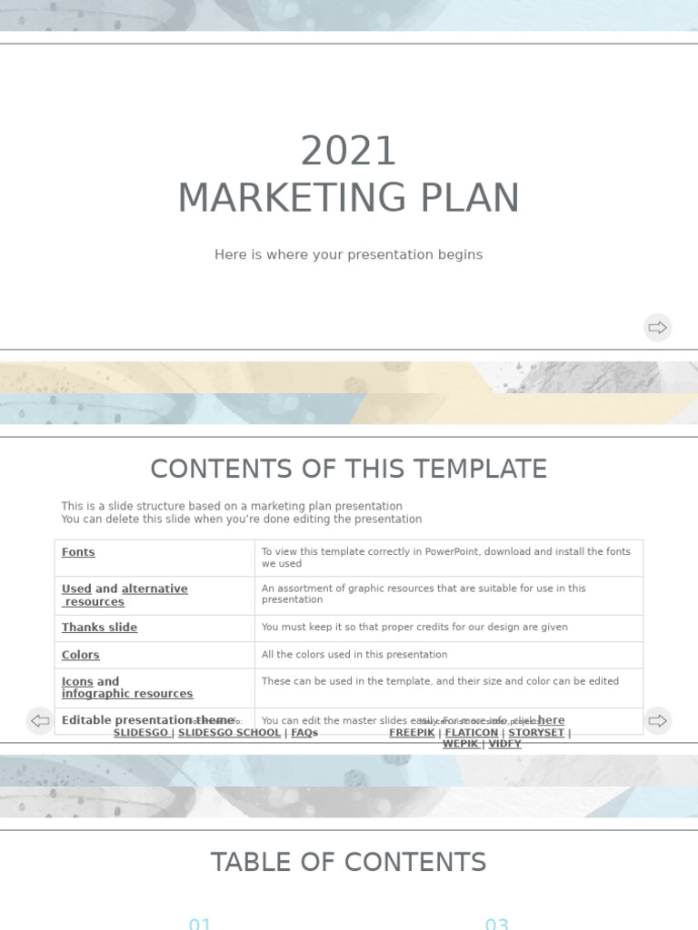 2021 Marketing Plan by Slidesgo | PDF
