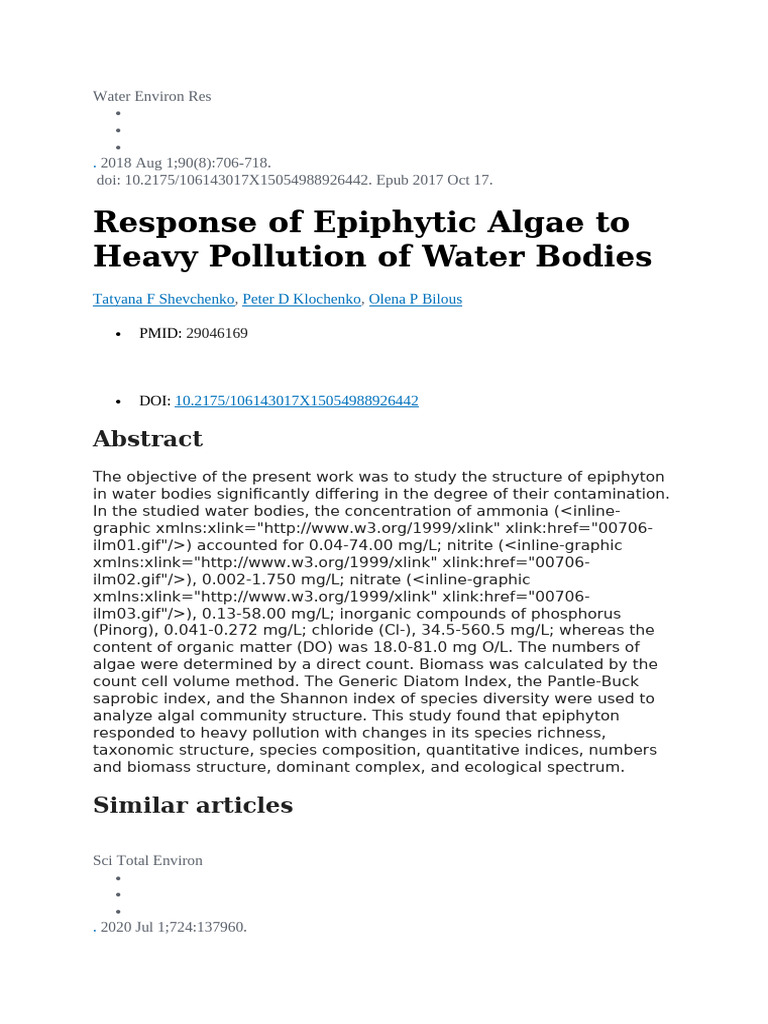 Water Environ Res | PDF