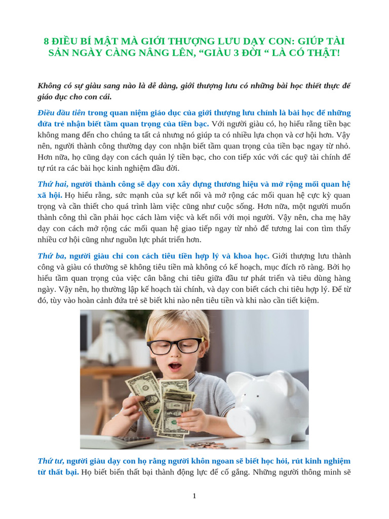 8 Dieu Bi Mat Gioi Thuong Luu Day Con Ve Quan Ly TC | PDF