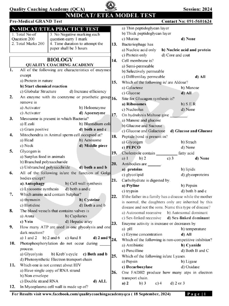 QCA 19 Augest With Key Part 1 | PDF
