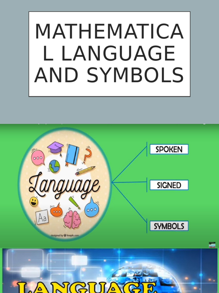 Mathematical Language and Symbols | PDF