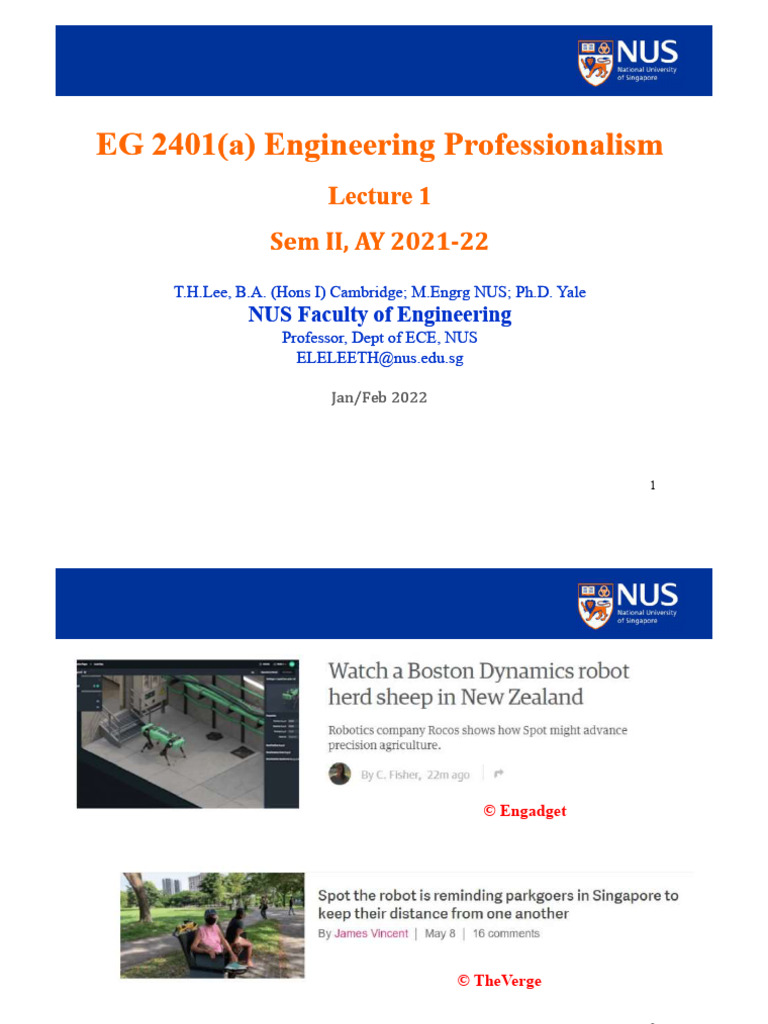 Eg2401a THLee Lecture01 Sem2uuu | PDF