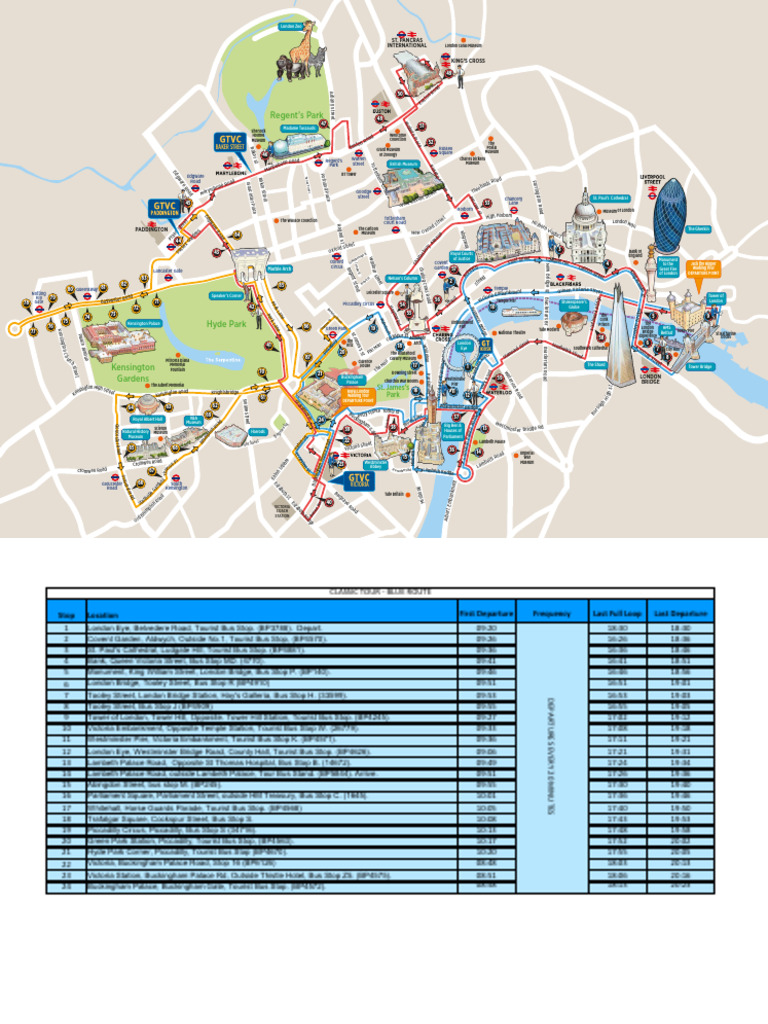 London Hop On Hop Off Map | PDF