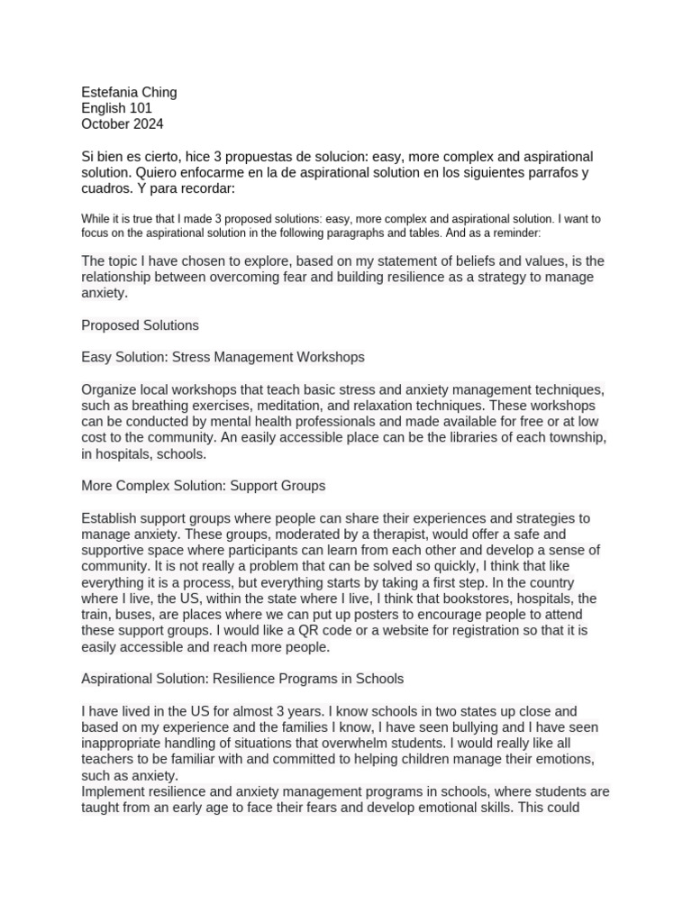 Problem Solution Graphic Organizer | PDF