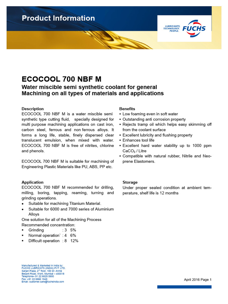 Ecocool 700 NBF M | PDF