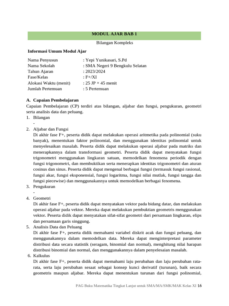 Modul Jar Bab 1 Yepi | PDF