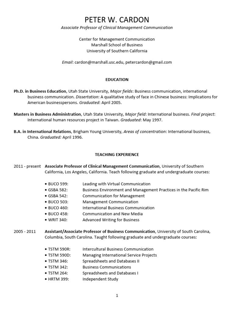 Cardon CV Jan 2015 Apr-1-1 | PDF