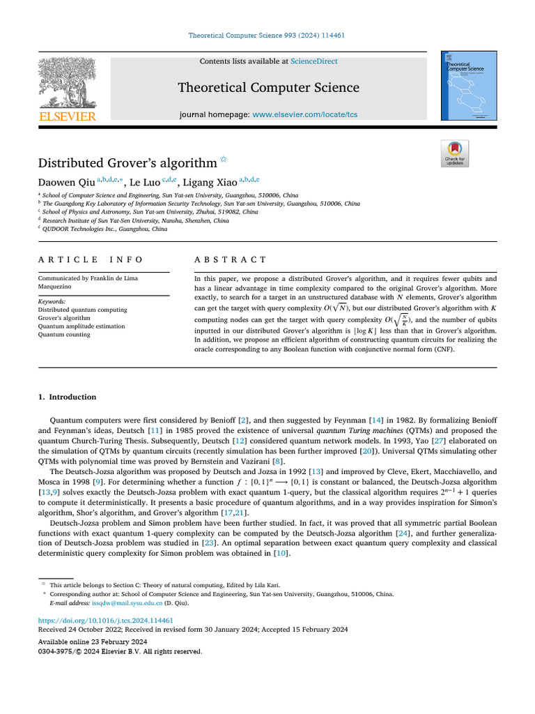 Distributed Grovers Algo Paper | PDF | Quantum Computing | Computers