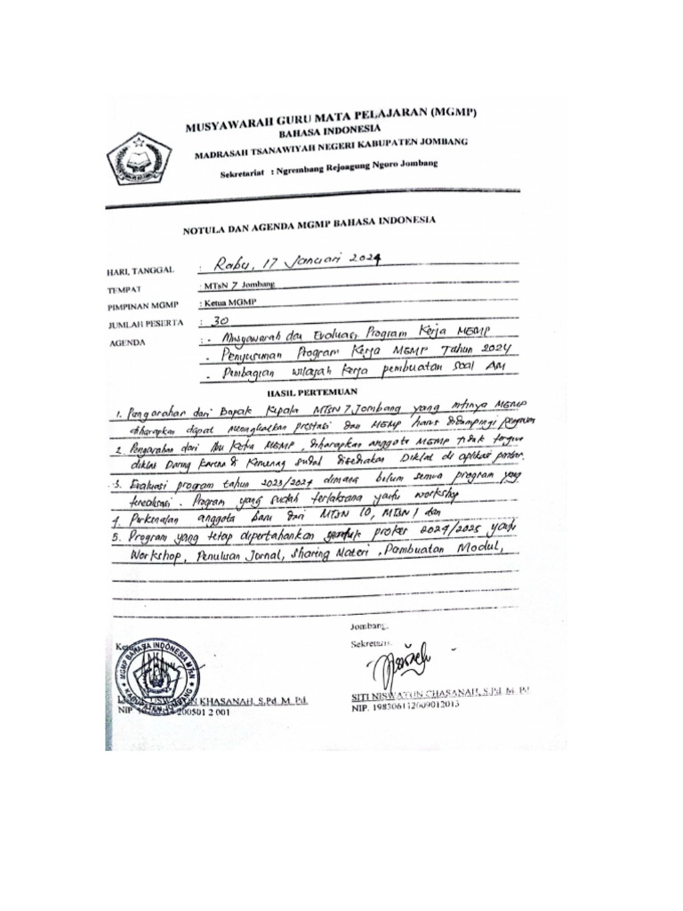 Contoh RESUME MGMP | PDF