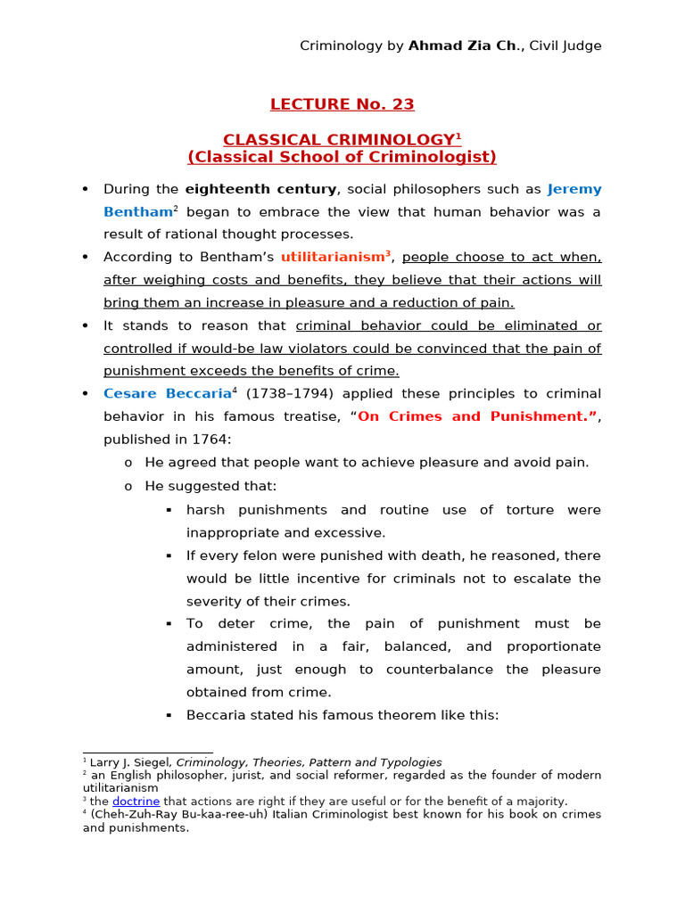 Lecture 23 Classical and Positive Schools | PDF