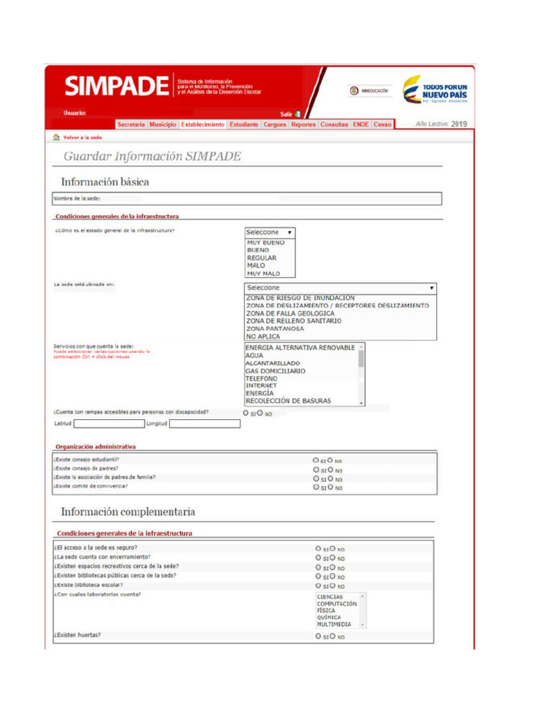 4 Formulario Simpade Sede | PDF