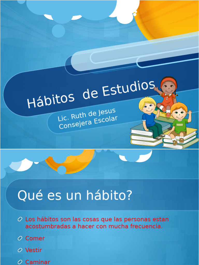 Habitos de Estudios Elemental | PDF