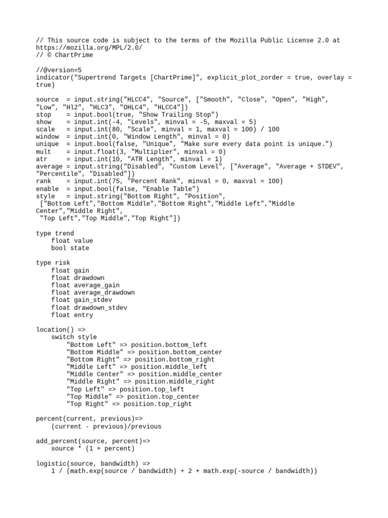 Supertrend Targets Chartprime Pdf Computer Programming Computing 2023