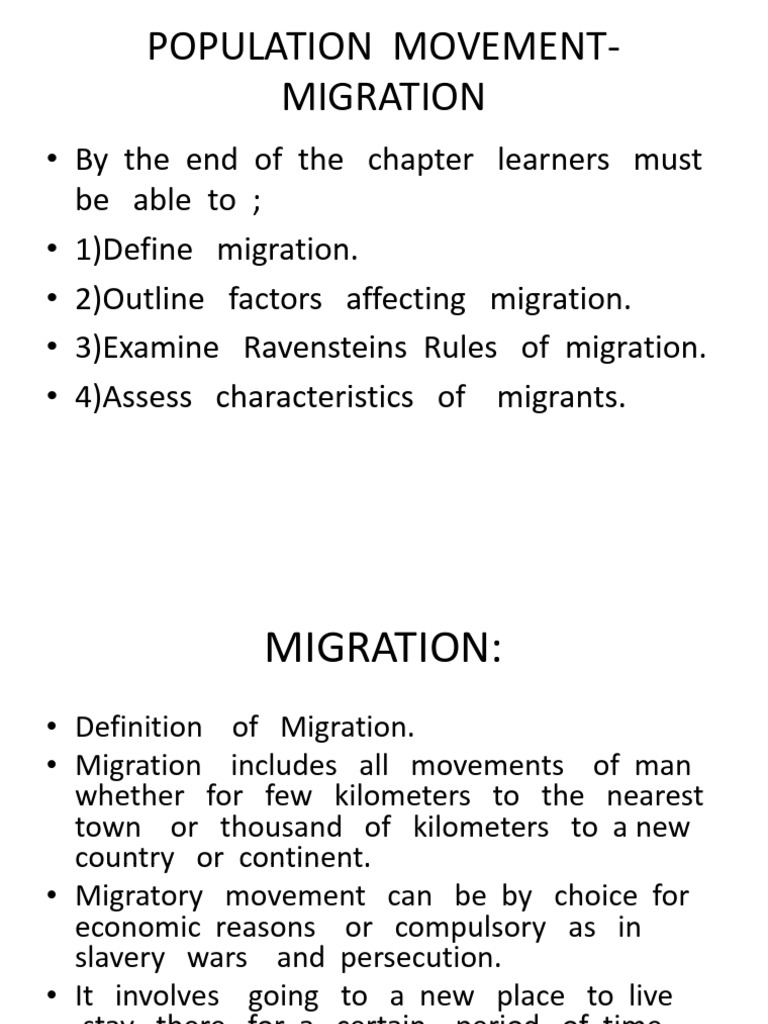 Population Movement-Migration | PDF