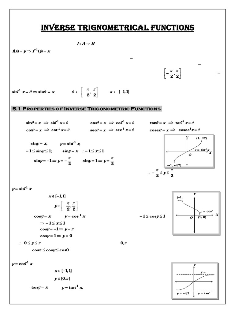 Jee Inverse Trigonometric Pdf