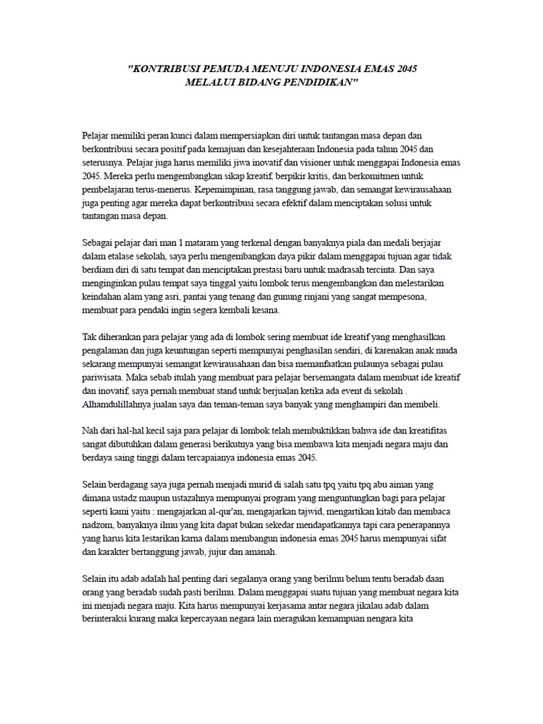 Karya Essai Milik Risti Latifa Salsabila 2 | PDF