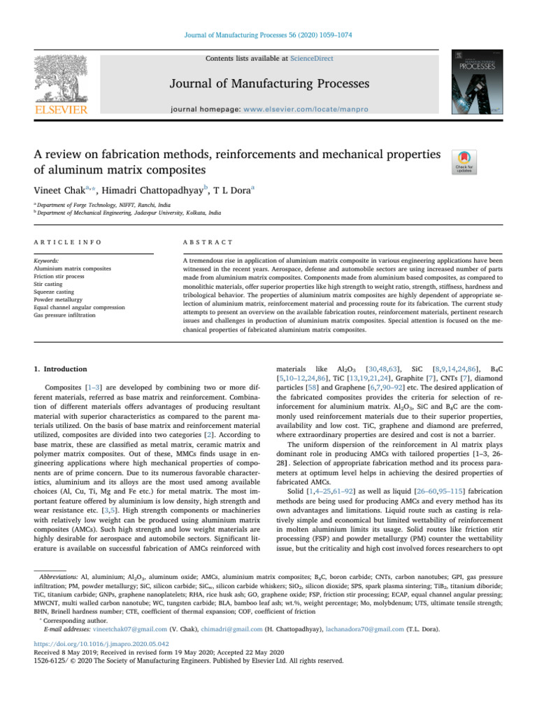 1 A Review On Fabrication Methods, Reinforcements and Mechanical ...