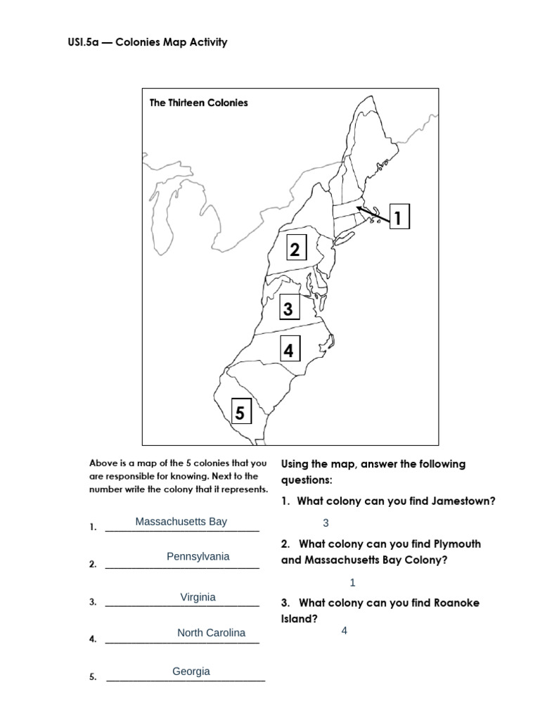 5a Map Activity | PDF