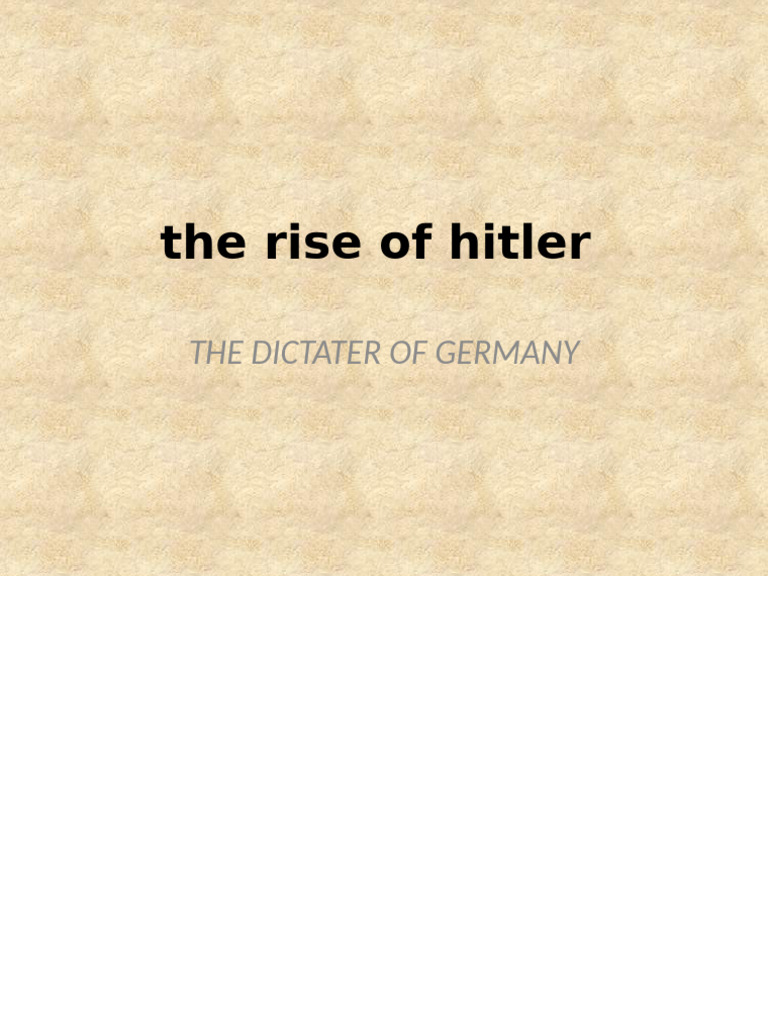 Hitler | PDF