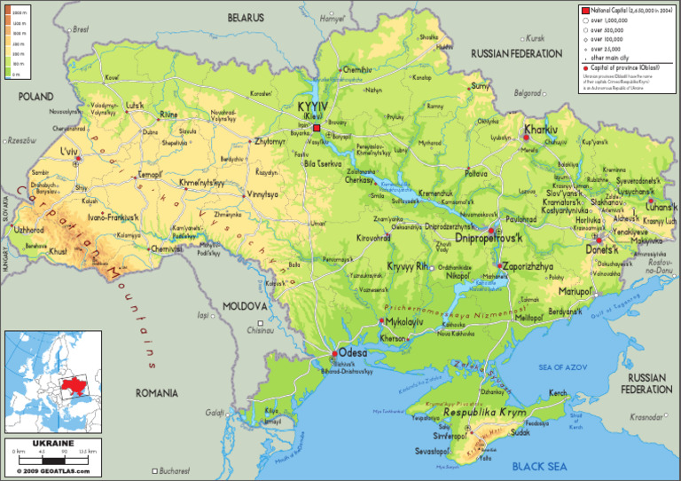 Ukraine Map Geoatlas Physical | PDF