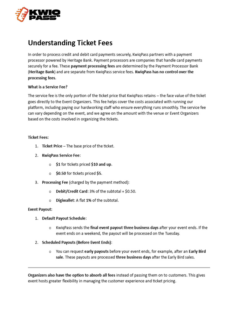 How Fees and Payout Works | PDF